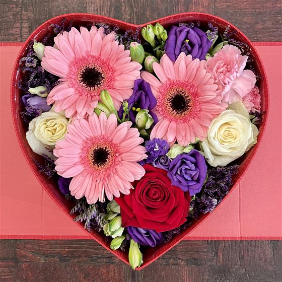 Heart Box Floral Arrangement